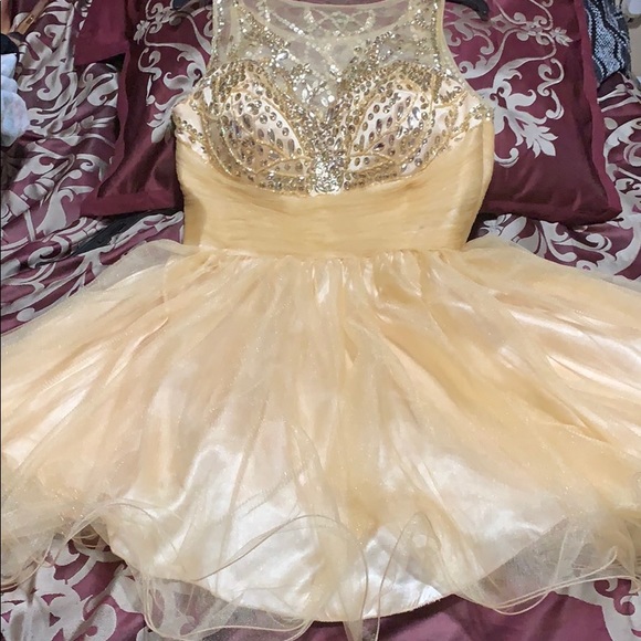 Dresses | Champagne Short Prom Dress | Poshmark